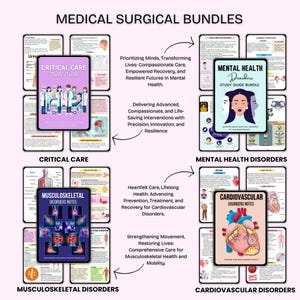 Medical Surgical Study Bundle | Nursing Study Guide | Med Surg Notes ...