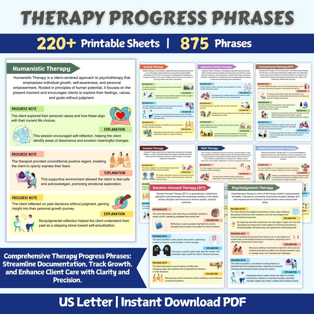 870+ Therapy Progress Notes Phrases | Counseling Resources | Therapy ...