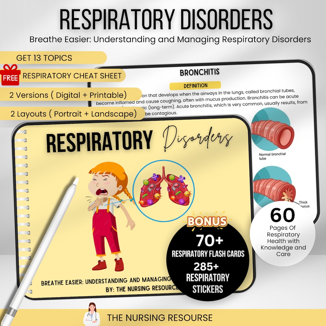 Respiratory Therapy Notes | Respiratory System Disorders Bundle ...