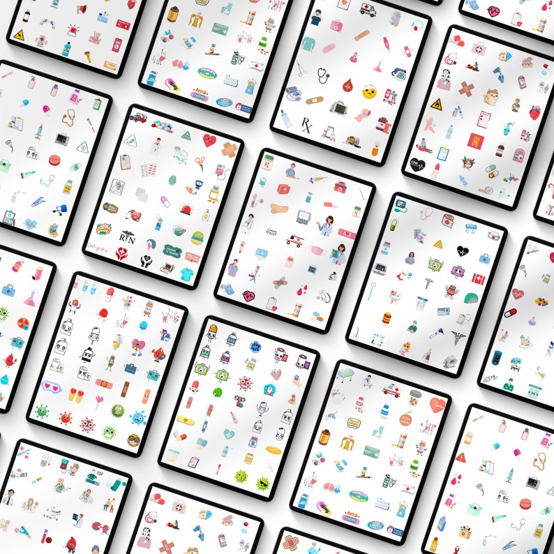 400+ Medical Stickers Goodnotes | Cute Medical Stickers | iPad Stickers ...