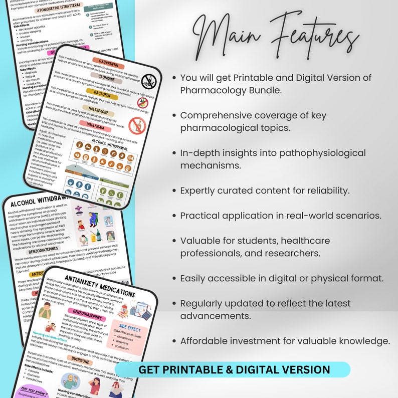 Pharmacology Study Guide Bundle | Pharmacology Nursing | Nursing Notes ...