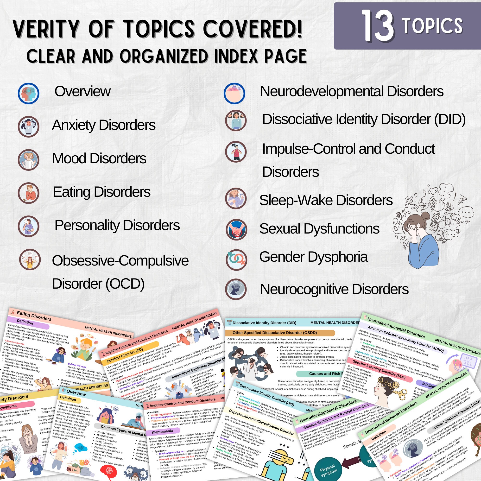 Mental Health Disorders Flashcards | Mental Health Notes | Psychiatric ...