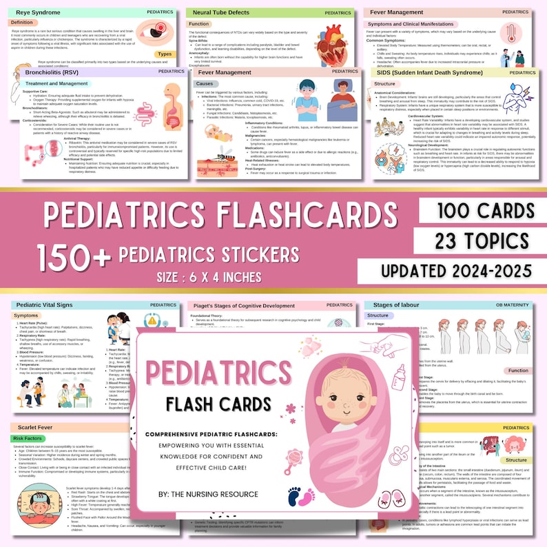 100+ Pediatrics Flashcards | Pediatrics Nursing Study Guide | Nursing ...