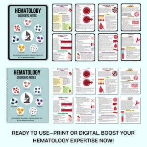 Hematology Disorders Notes | Nursing Study Guide | Med Surg Notes | PDF ...