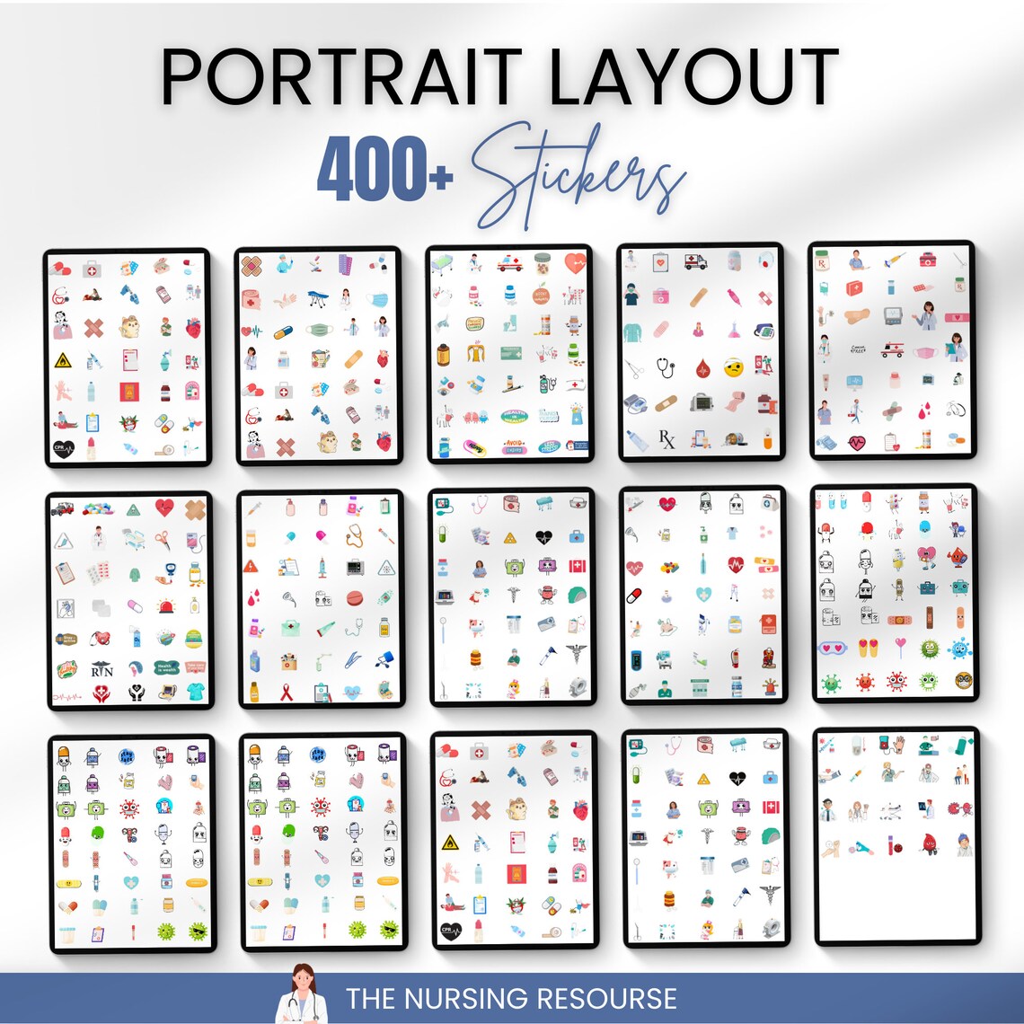 400+ Medical Stickers Goodnotes | Cute Medical Stickers | iPad Stickers ...