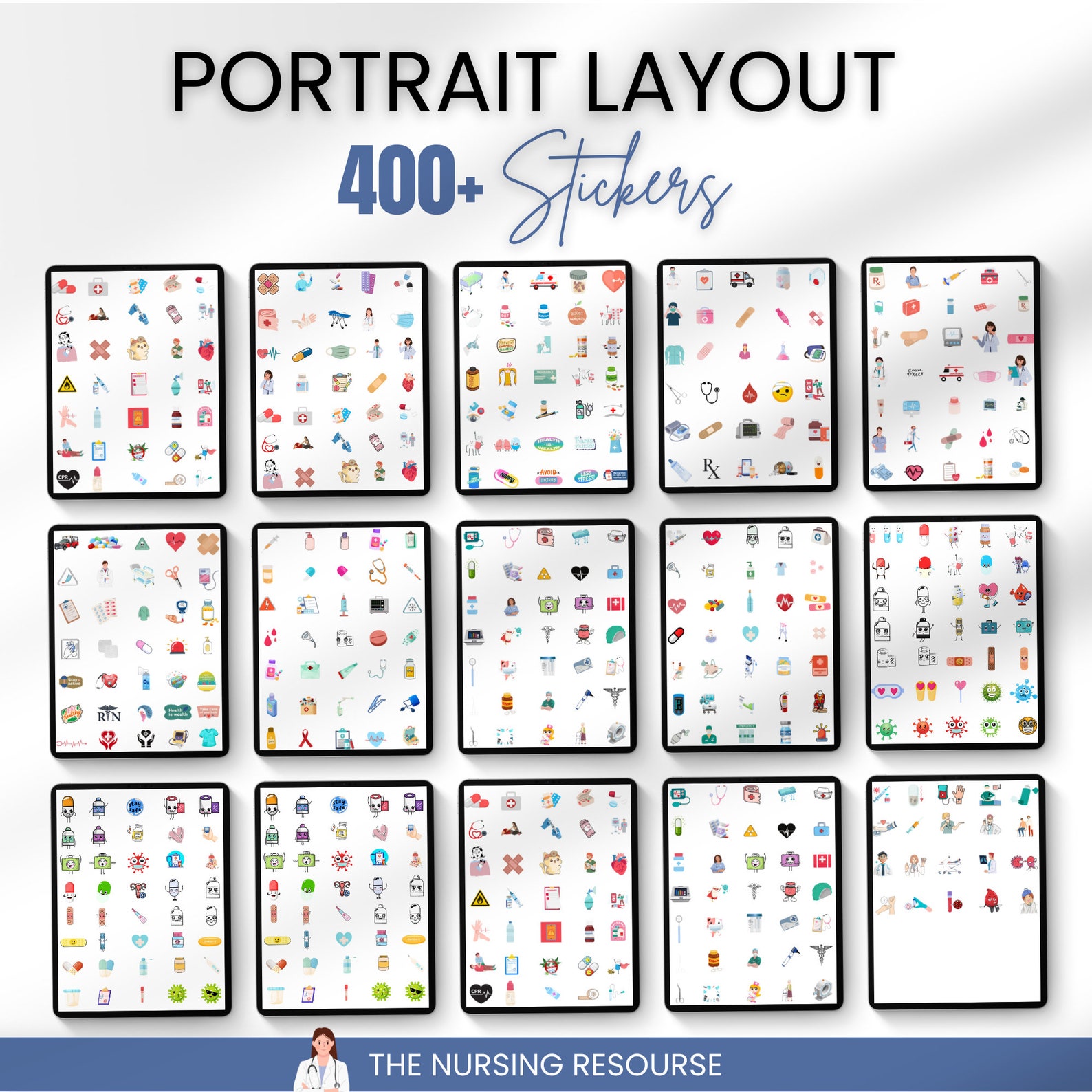 400+ Medical Stickers Goodnotes | Cute Medical Stickers | iPad Stickers ...
