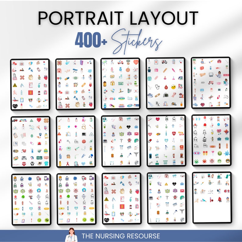 400+ Medical Stickers Goodnotes | Cute Medical Stickers | iPad Stickers ...