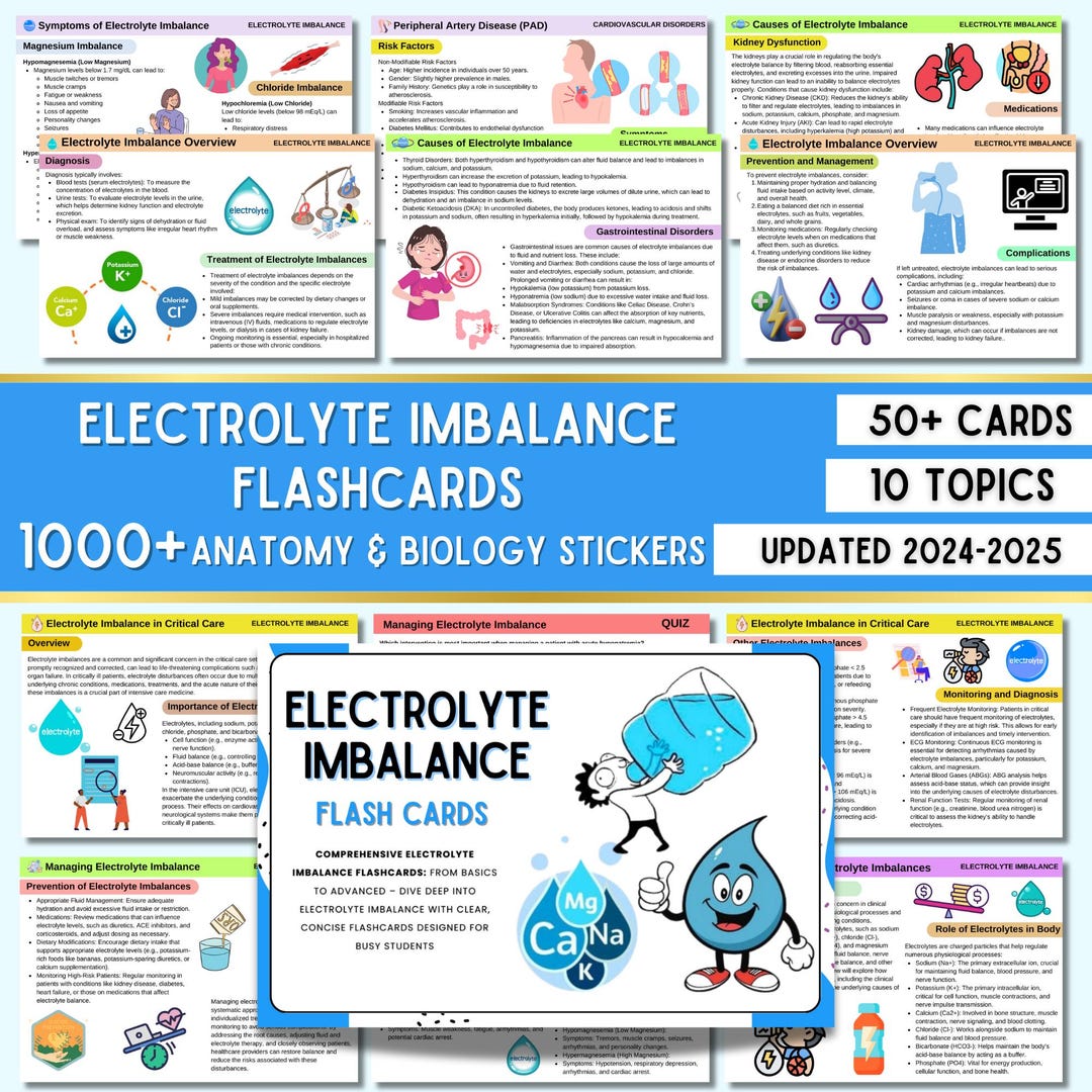 Electrolyte Imbalance Flashcards | Nursing Notes | Nursing School Study ...