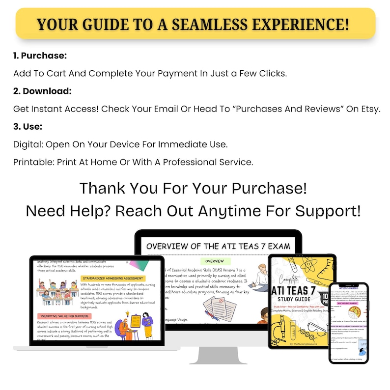 ATI TEAS 7 Study Guide Bundle 2026 | 100+ Pages | Math, Science ...