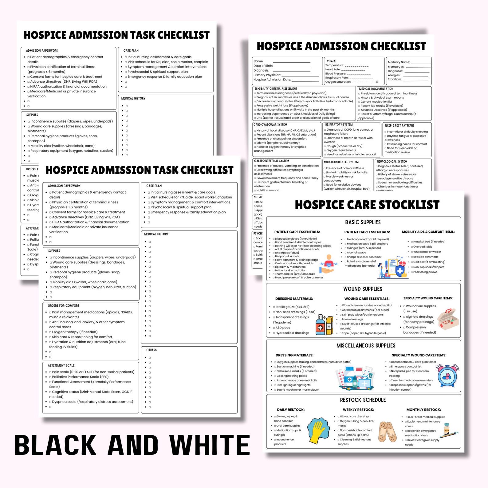 Hospice Care Bundle | Hospice Care Organizer | Hospice Nurse Care ...