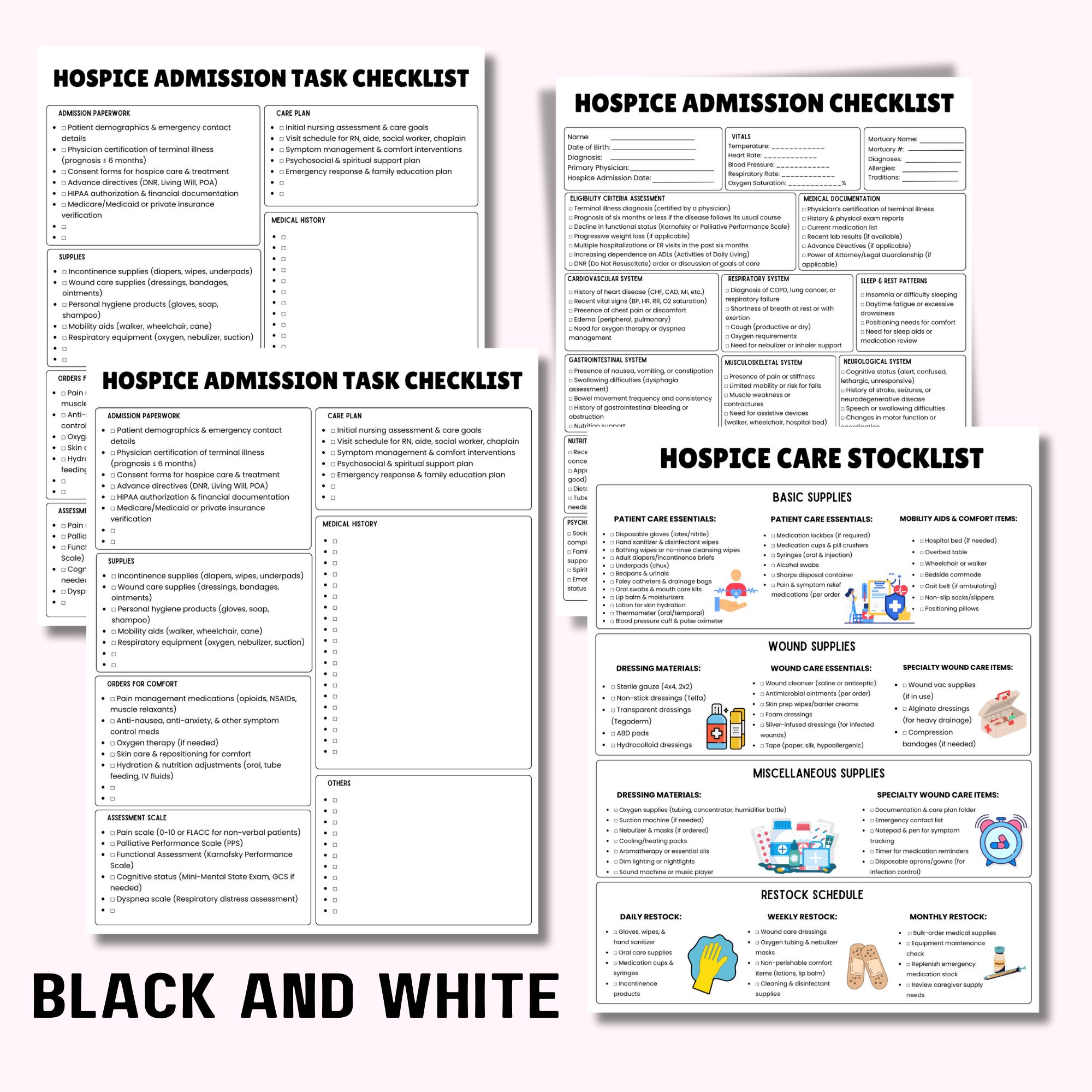 Hospice Care Bundle | Hospice Care Organizer | Hospice Nurse Care ...