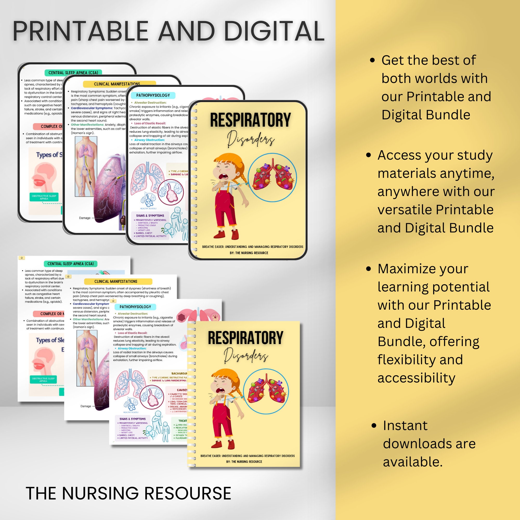 Respiratory System Disorders Notes 60 Pages | Respiratory Therapy ...