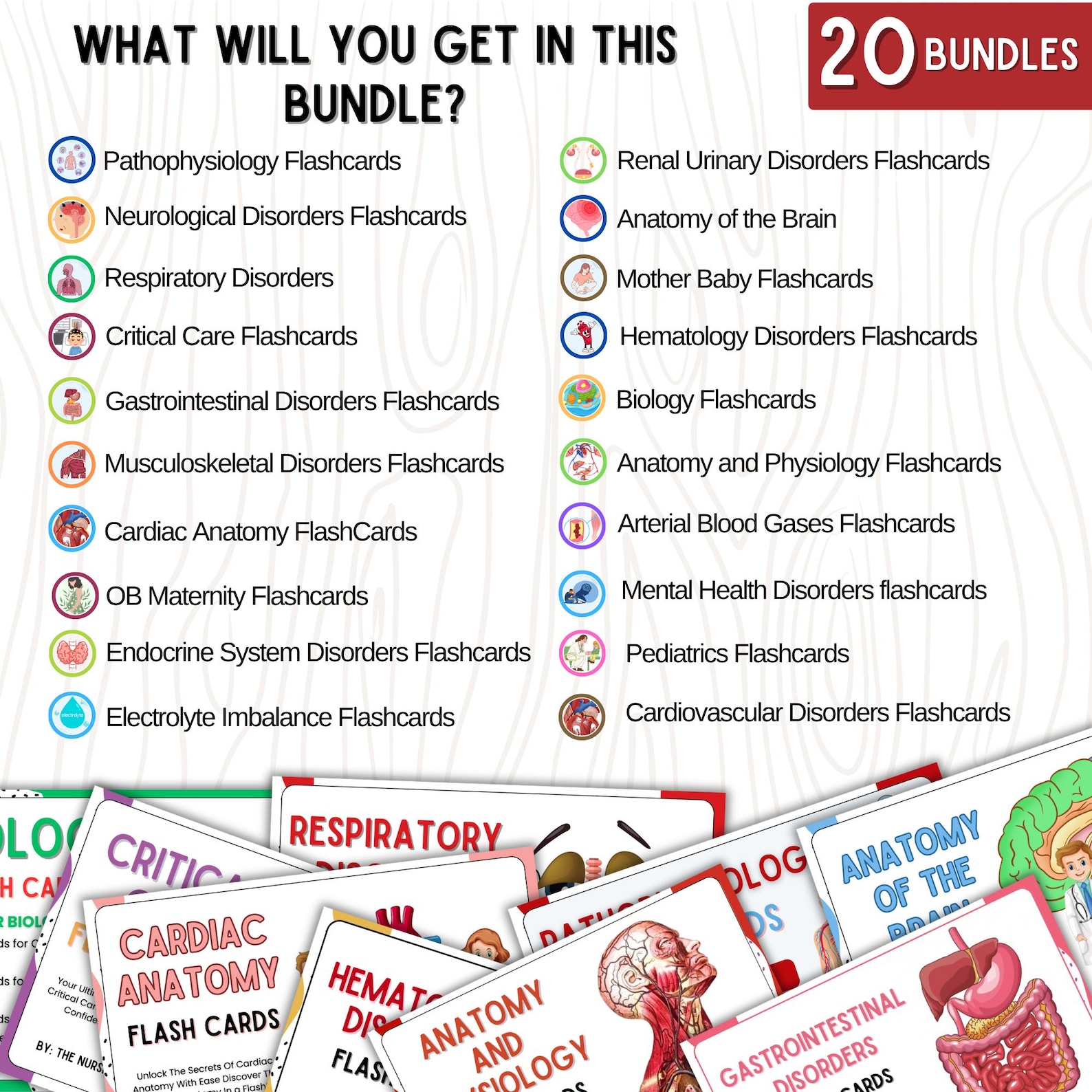 Nursing Flashcards Bundle | Nursing Study Guide | Nursing Bundle | 20 ...