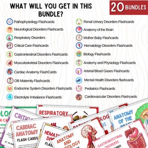 Nursing Flashcards Bundle | Nursing Study Guide | Nursing Bundle | 20 ...