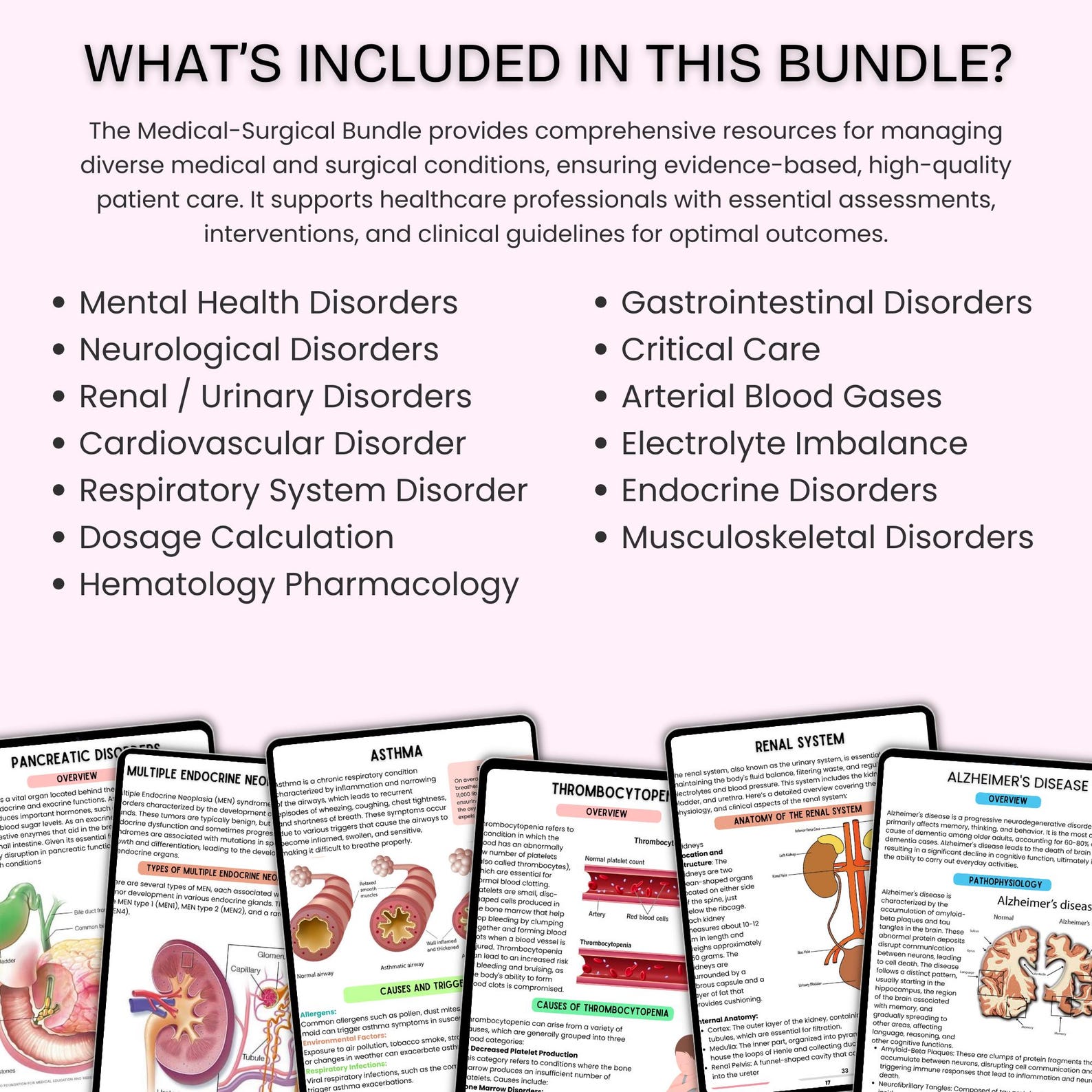 Medical Surgical Study Bundle | Nursing Study Guide | Med Surg Notes ...