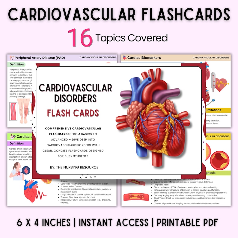Cardiovascular Disorders Flashcards | Cardiac Nursing | Nursing Notes ...