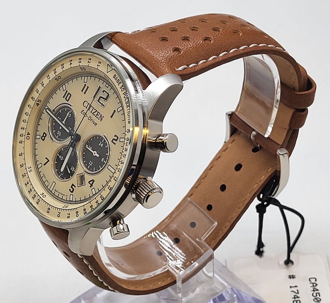 Citizen Eco-drive Weekender, Chronograph Stainless Steel Leather Men's ...