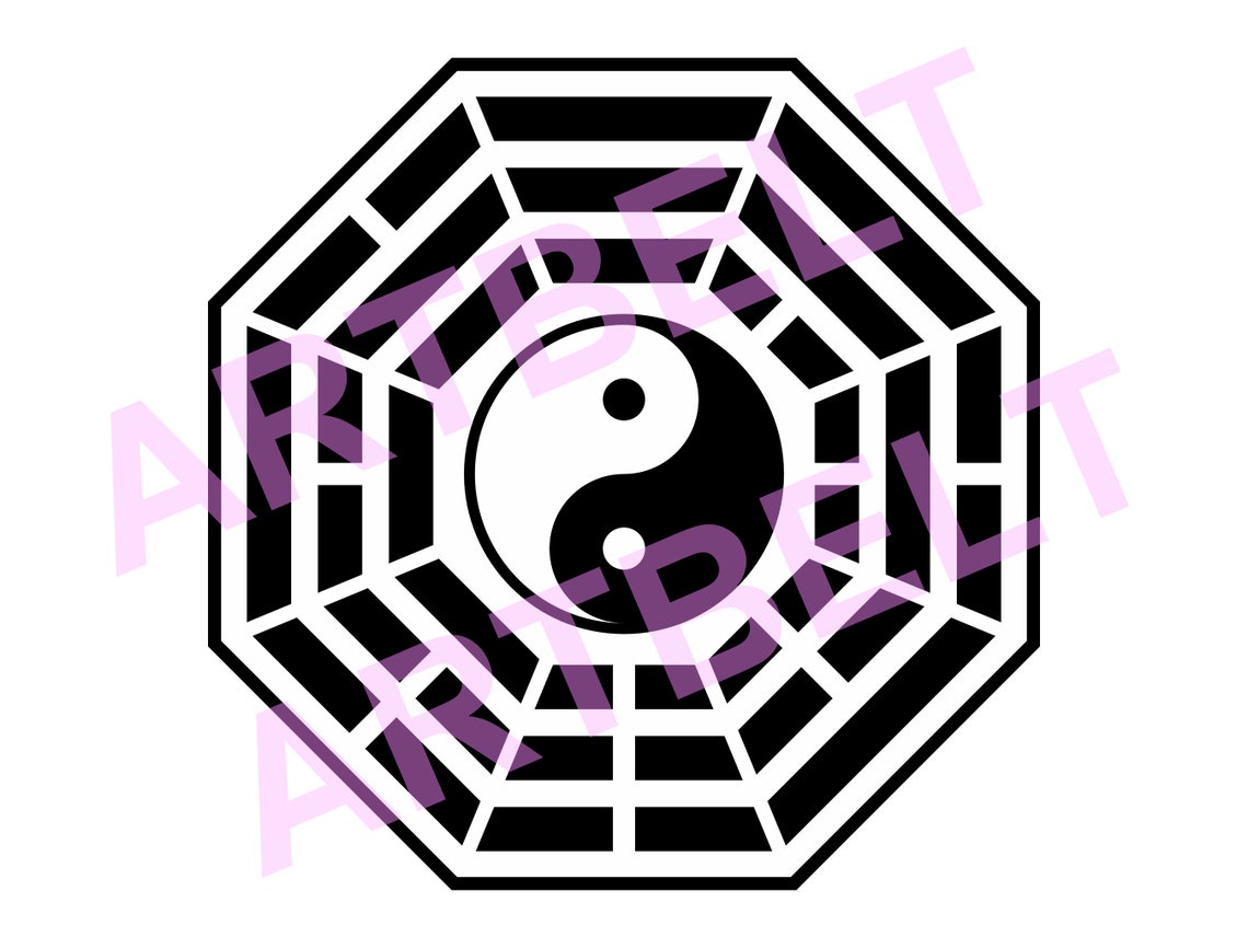 Yin Yang and Bagua Svg, Yin Yang Clipart, Bagua Clipart, Tai Chi Svg ...