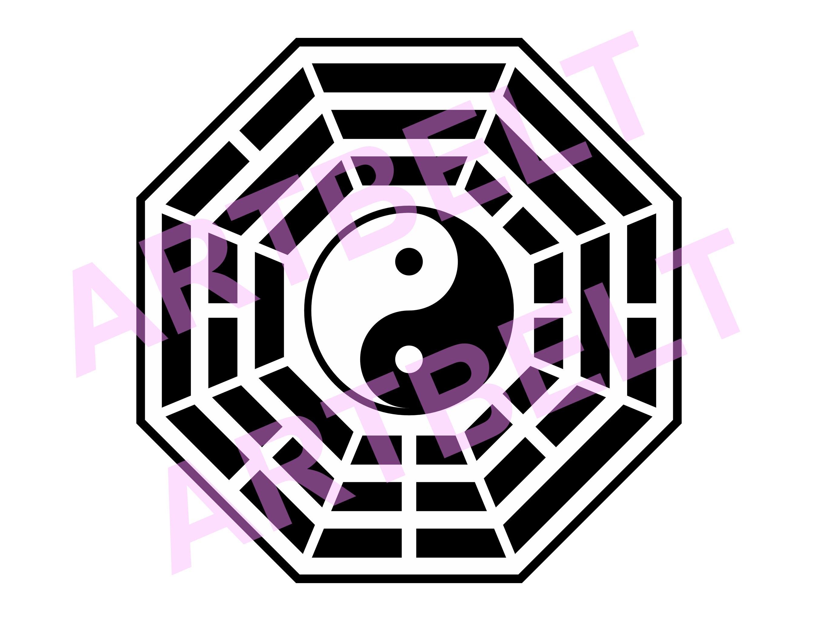 Yin Yang and Bagua Svg, Yin Yang Clipart, Bagua Clipart, Tai Chi Svg - Etsy