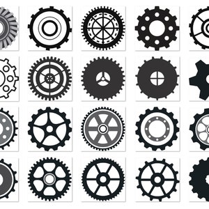 Mega Gear Collection. 318 Digital Images. SVG, JPG & PNG Files. Gold ...