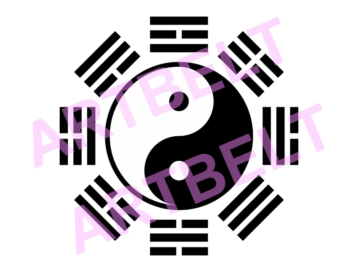 Yin Yang and Bagua Svg, Yin Yang Clipart, Bagua Clipart, Tai Chi Svg ...