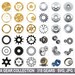 Mega Gear Collection. 318 Digital Images. SVG, JPG & PNG Files. Gold ...