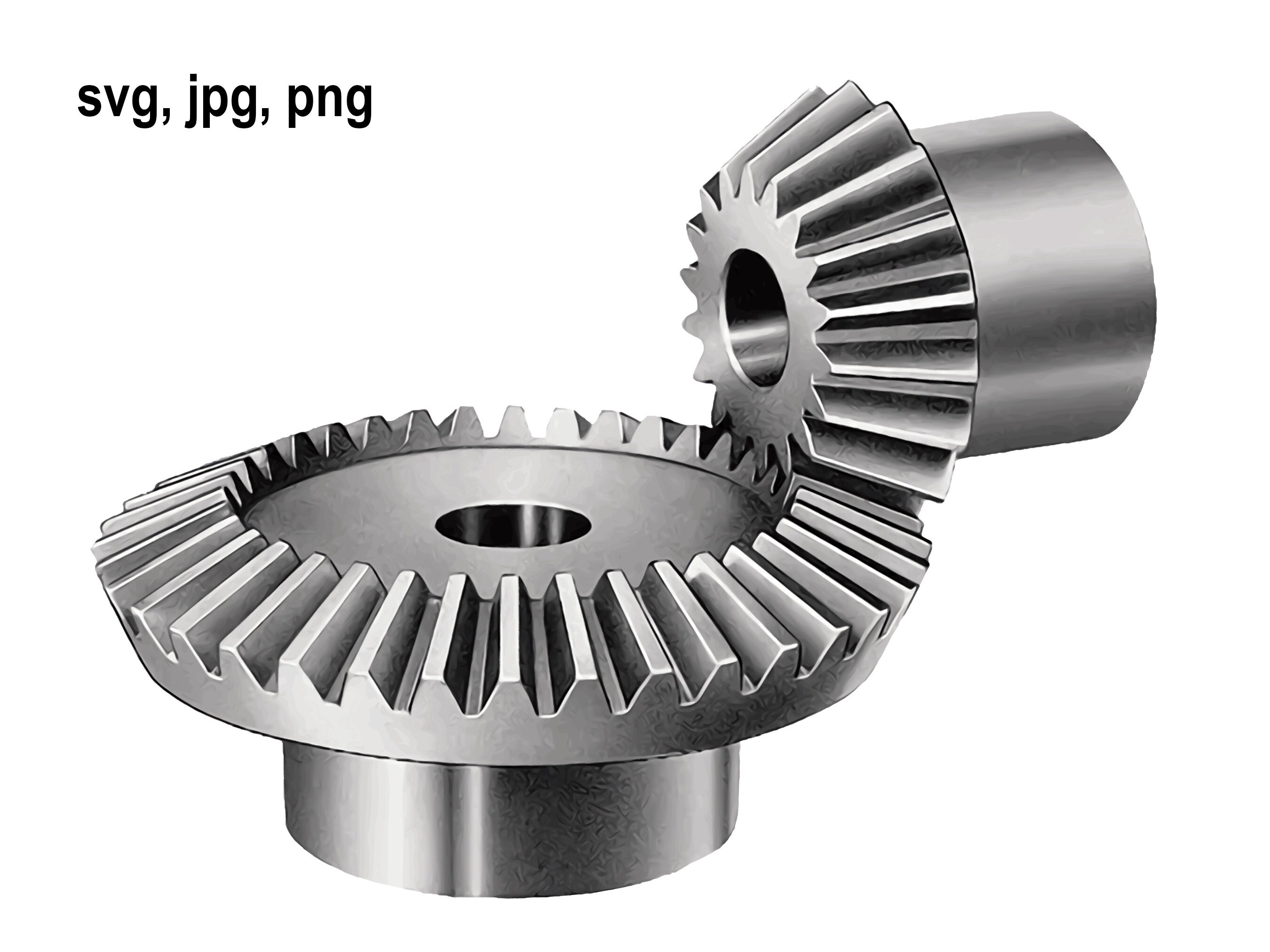 Mega Gear Collection. 318 Digital Images. SVG, JPG & PNG Files. Gold ...