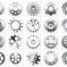 Mega Gear Collection. 318 Digital Images. SVG, JPG & PNG Files. Gold ...