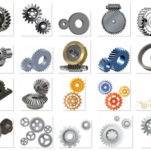 Mega Gear Collection. 318 Digital Images. SVG, JPG & PNG Files. Gold ...