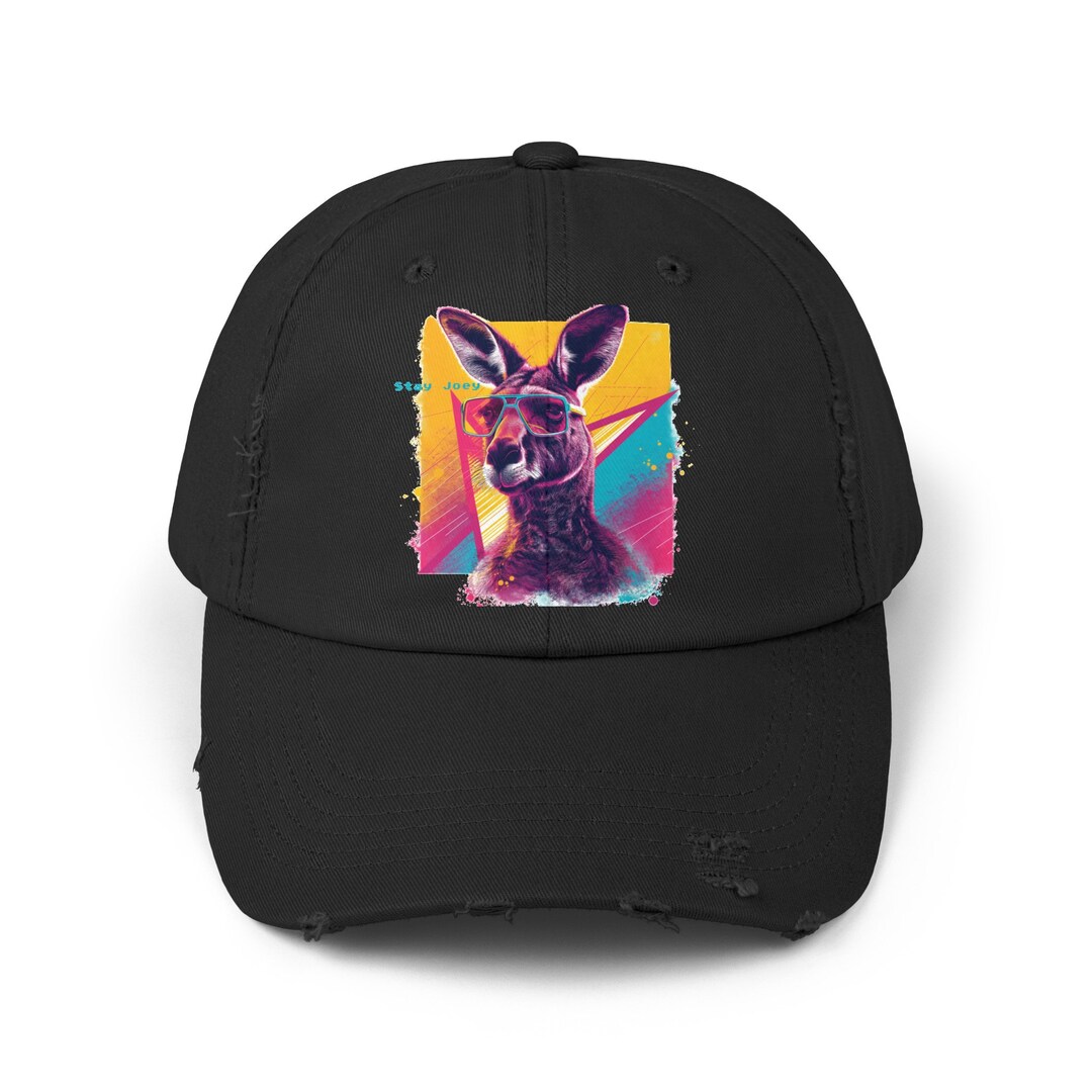 Stay Joey - 80s Kangaroo - Unisex Distressed Cap - Etsy