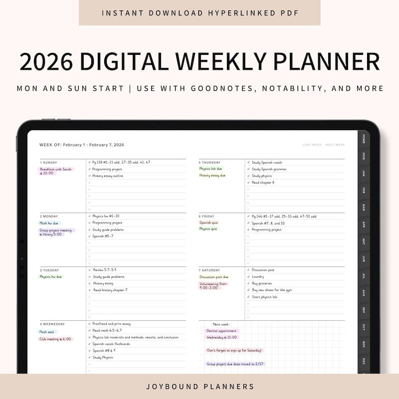 iPad Horizontal Planner - Etsy UK