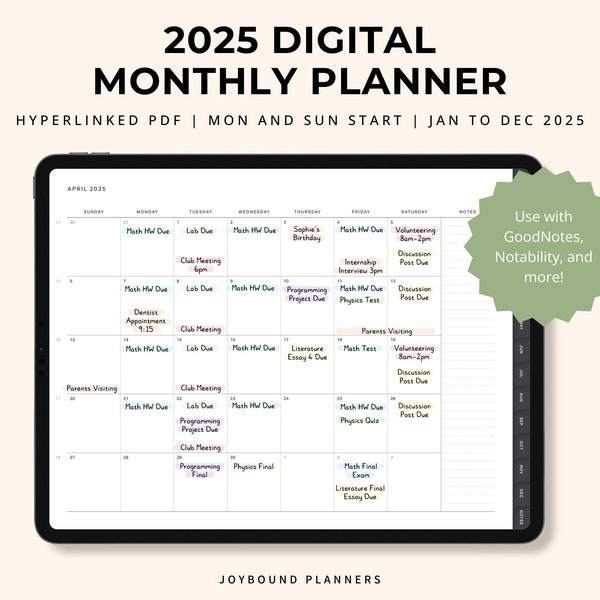 Monthly Planner - Etsy