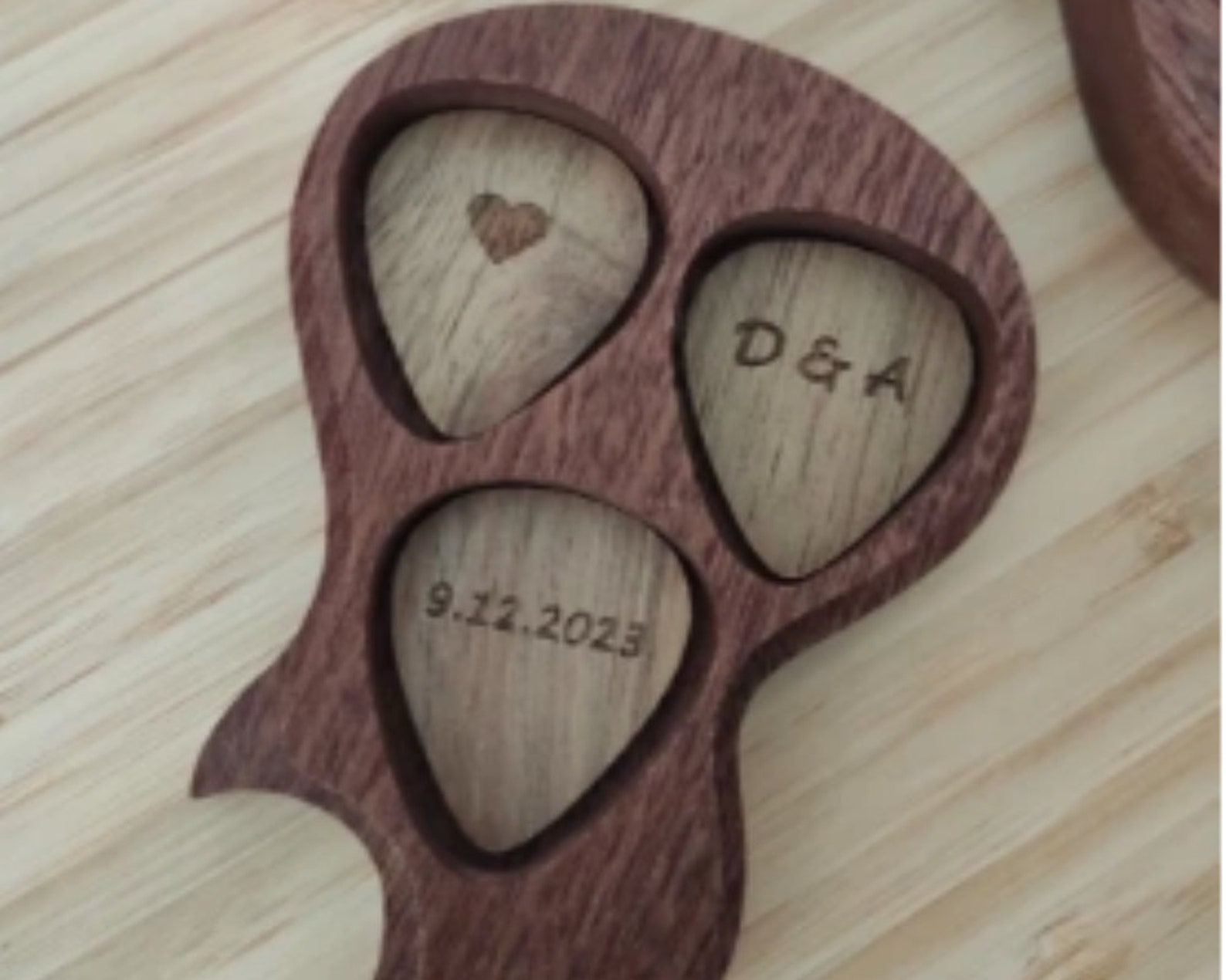 Custom Wood Guitar Picks Box Personalized Guitar Pick Box - Etsy
