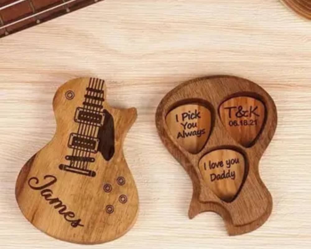 Custom Wood Guitar Picks Box Personalized Guitar Pick Box - Etsy