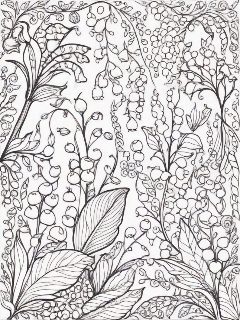 Floral Coloring Book for Kids and Adults, Relaxing and Stress-relieving ...