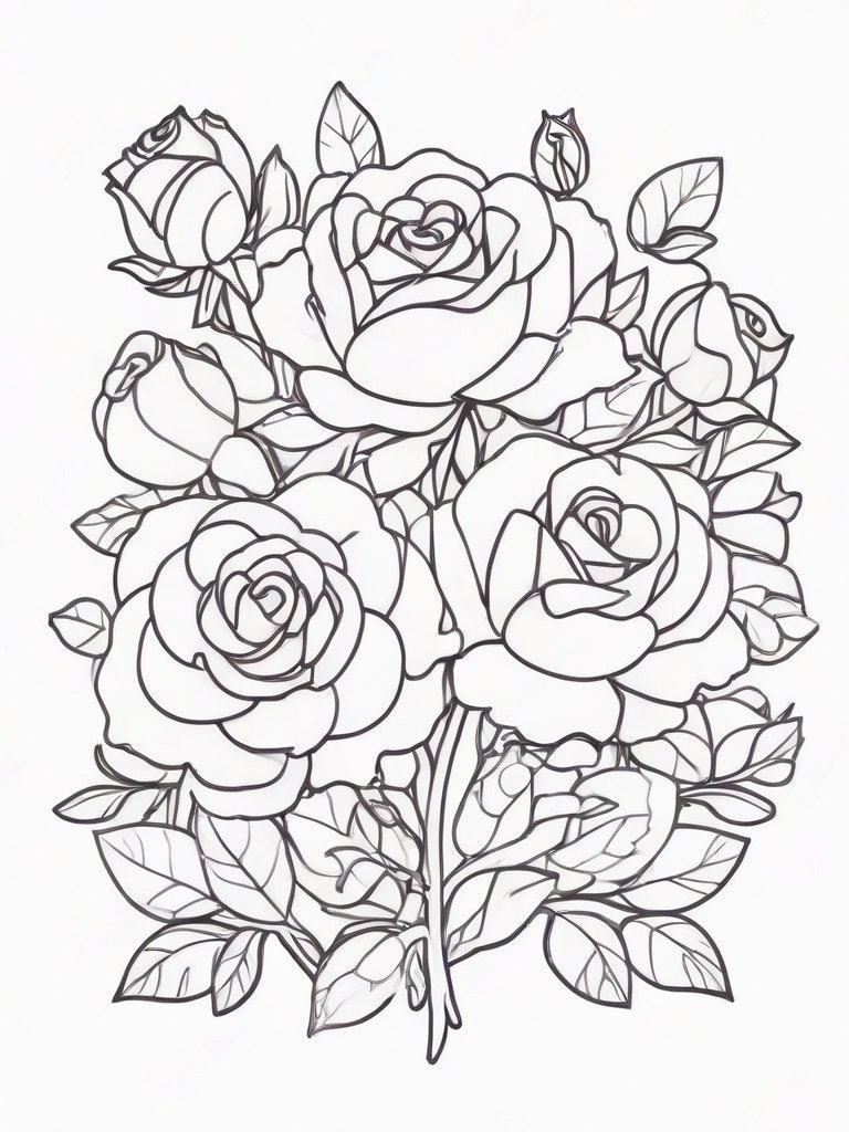 Floral Coloring Book for Kids and Adults, Relaxing and Stress-relieving ...