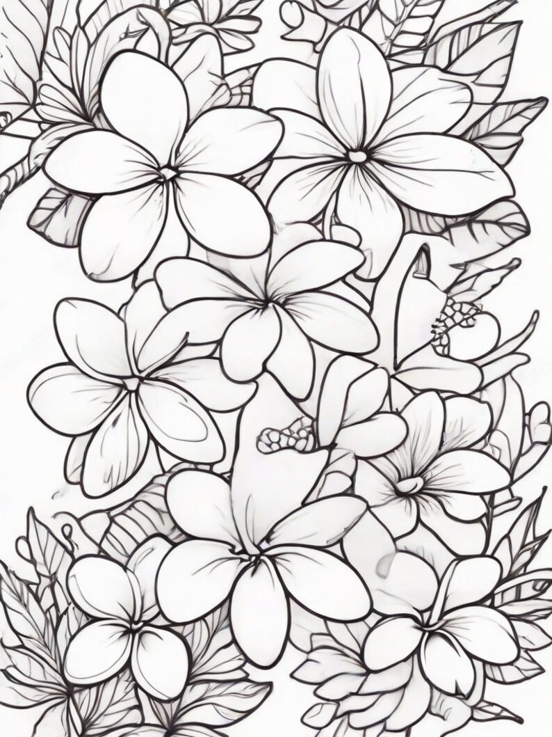 Floral Coloring Book for Kids and Adults, Relaxing and Stress-relieving ...