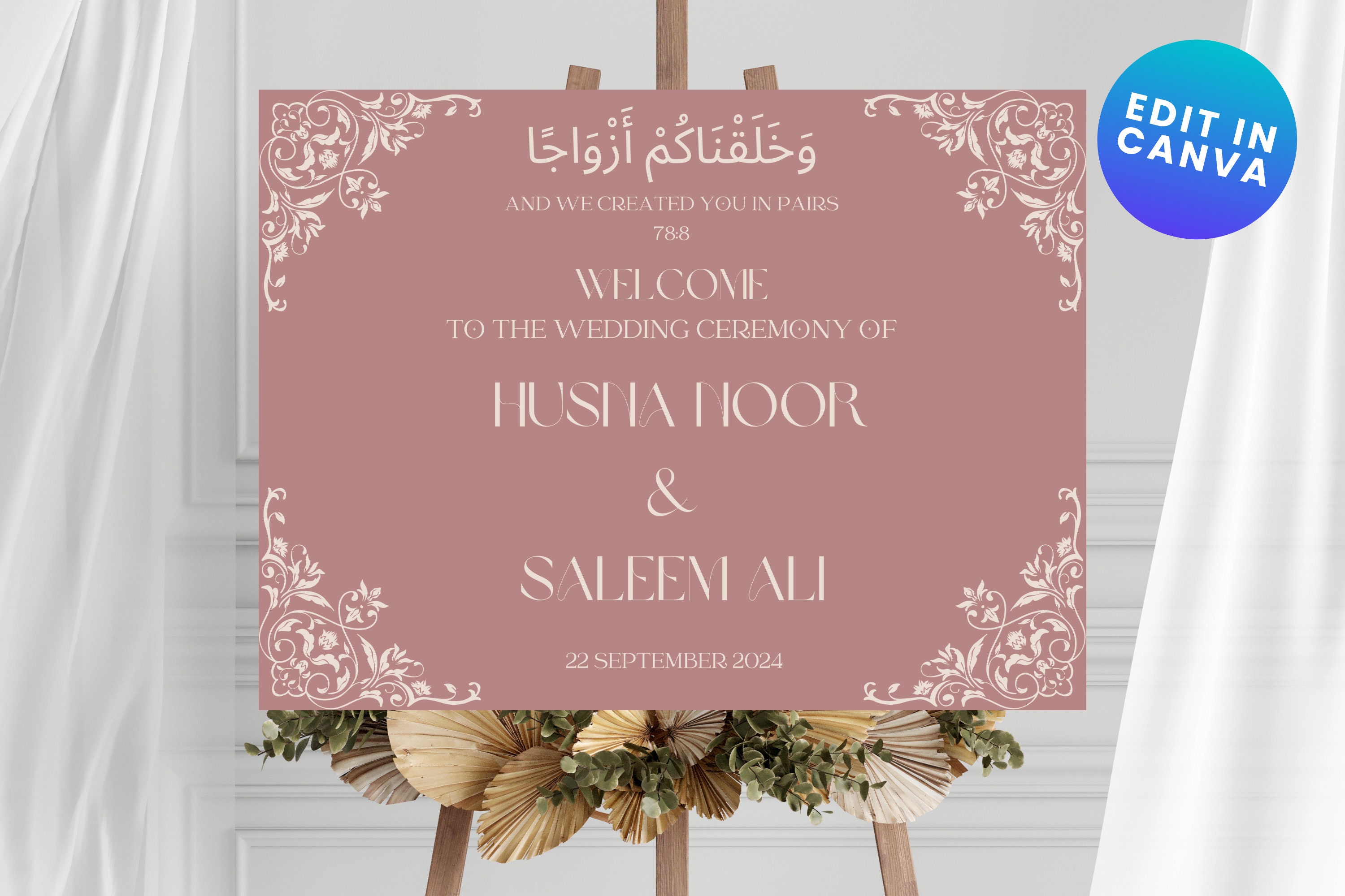Pakistani Wedding Decorations, Welcome Sign Islamic, Shaadi Decorations ...