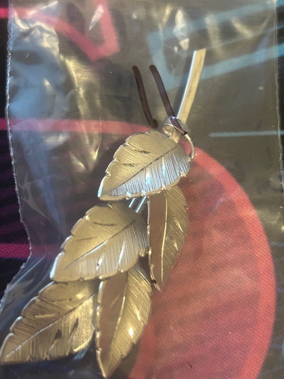 Sterling Silver Leaf Pin // Danish Style Pin // Mid C… - Gem