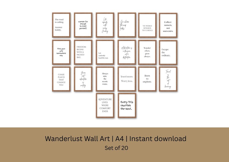 Wanderlust Wall Art | Digital Download - Etsy Australia