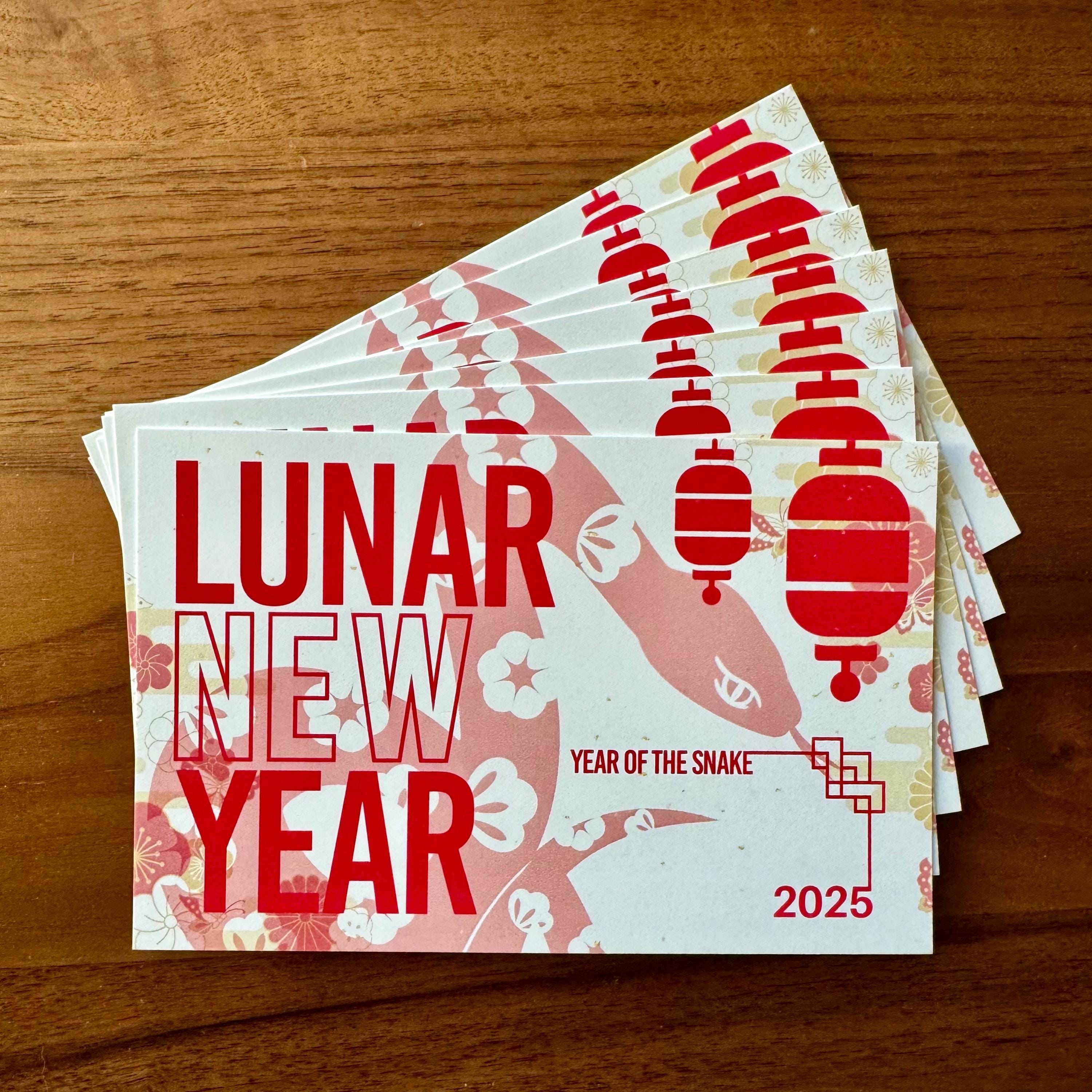 Lunar New Year 2025 Postcard Set 7 Cards Year of the Snake - Etsy