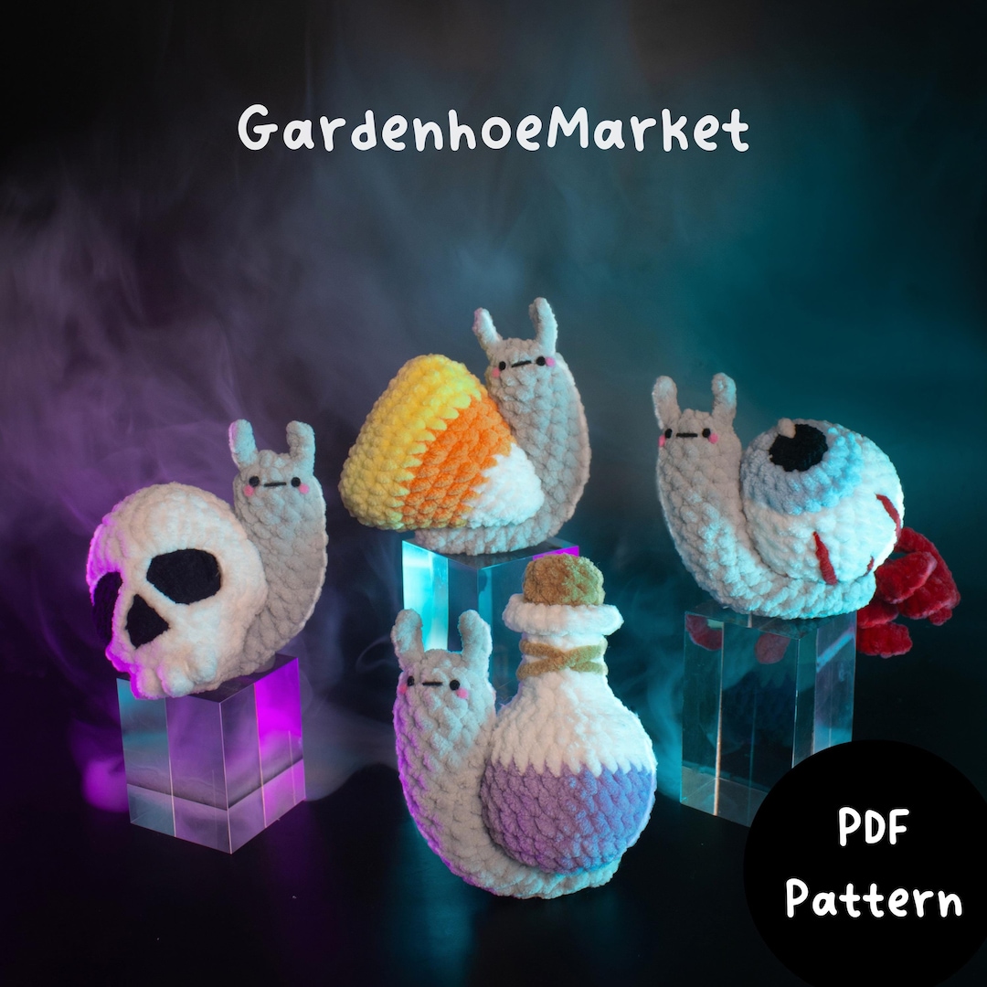 Halloween Snails Bundle - 4 in One PDF Halloween Crochet Pattern Bundle ...