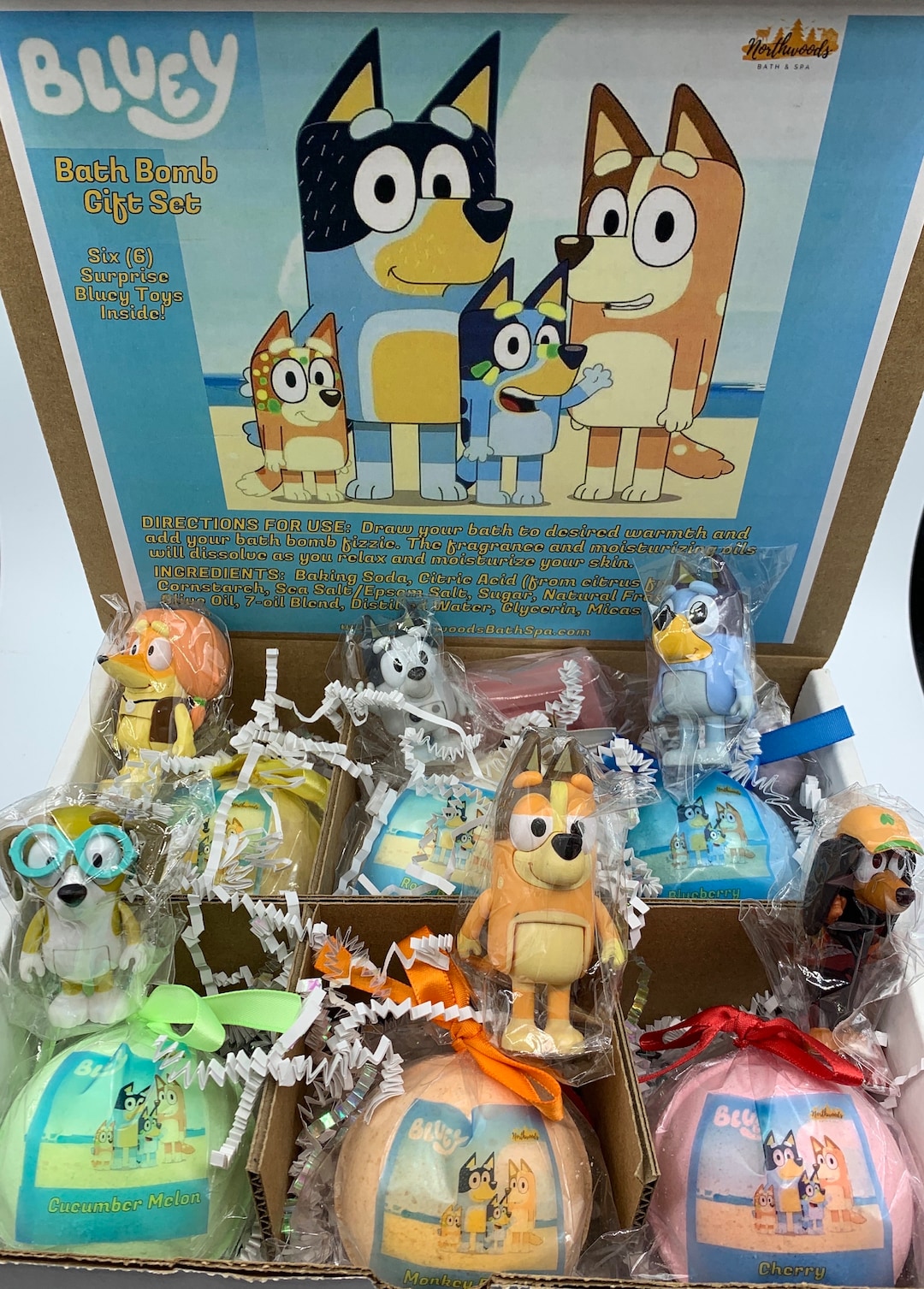 Bluey #2 6-pack XL 5.5 Oz Bath Bomb Gift Set for Kids - Etsy