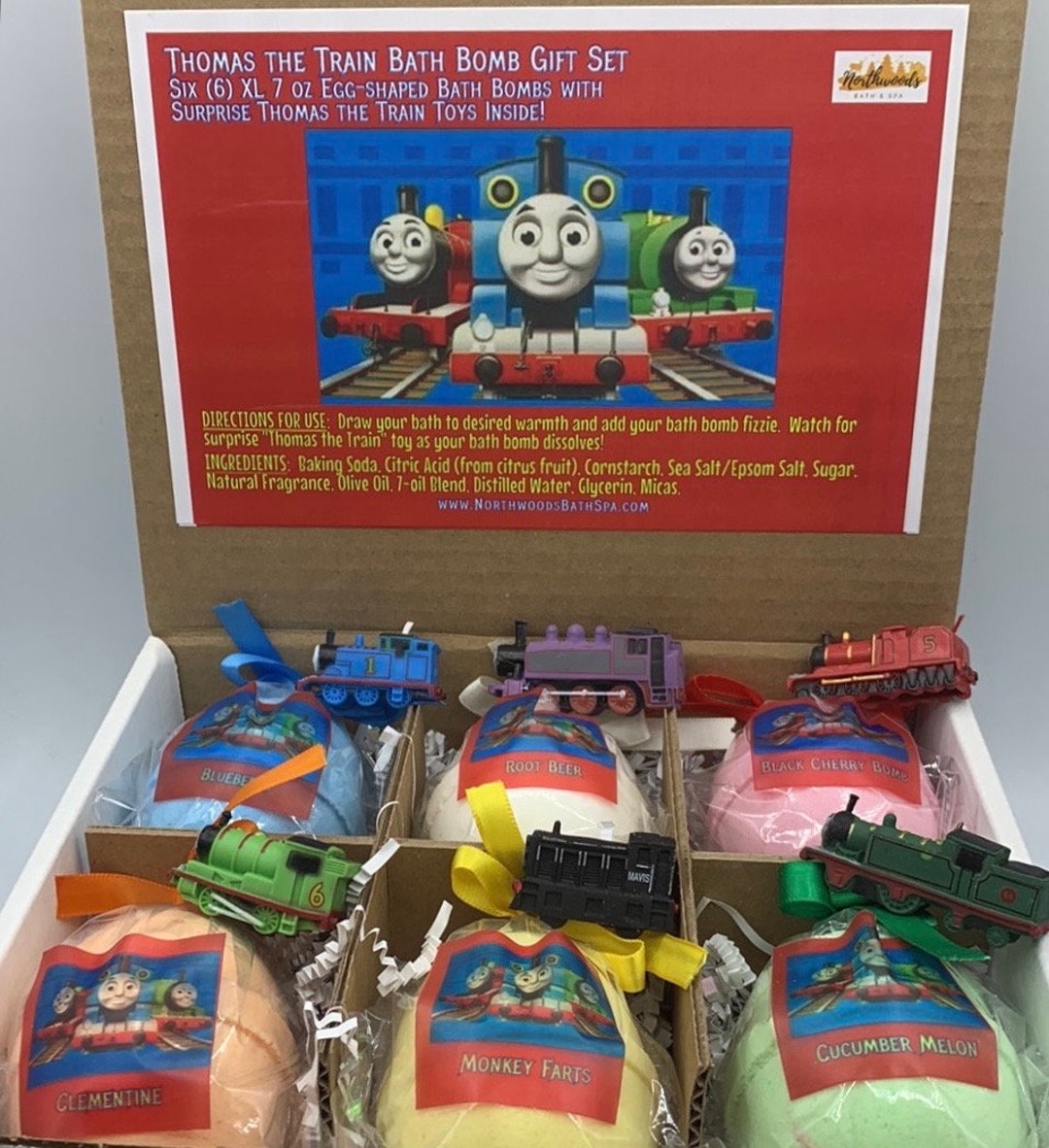 Thomas the Train 6-pack XXL 7 Oz Egg-shaped Bath Bomb Gift Set #2 for ...