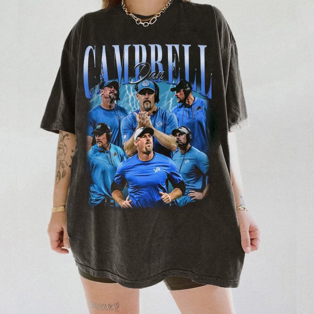 Vintage Dan Campbell Shirt, American Football Sweatshirt, Football Fan ...
