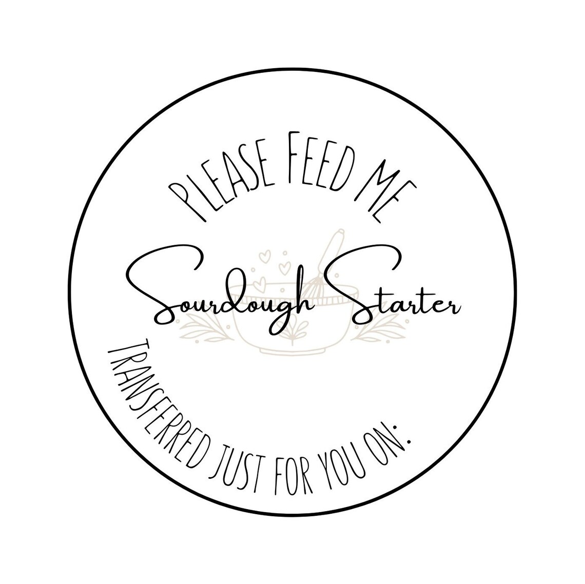 Sourdough Starter Gift Tag DIGITAL DOWNLOAD - Etsy
