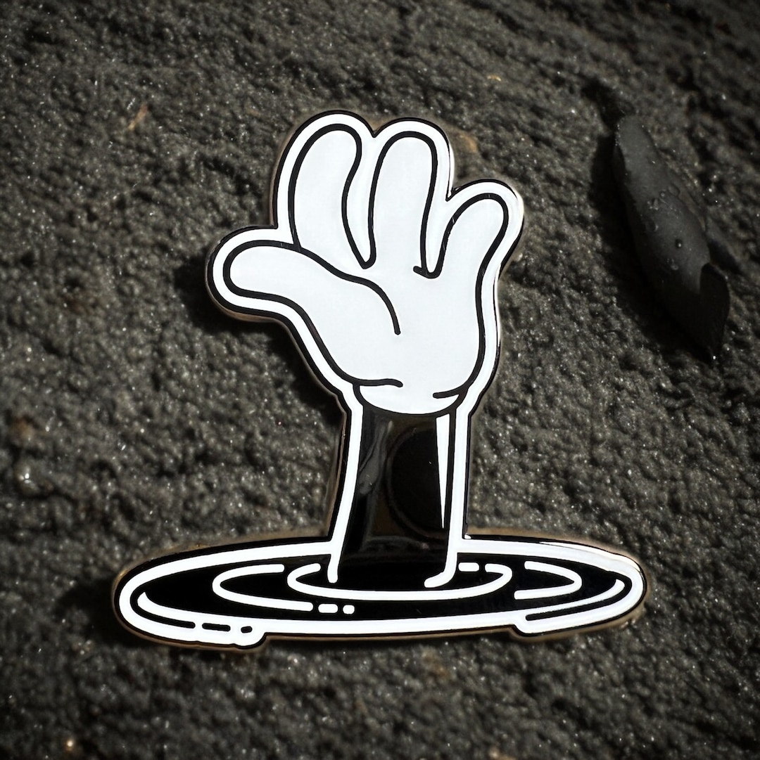 Drowning Hand - Hard Enamel Pin | Aesthetic Pin, Mickey Hand Pin ...