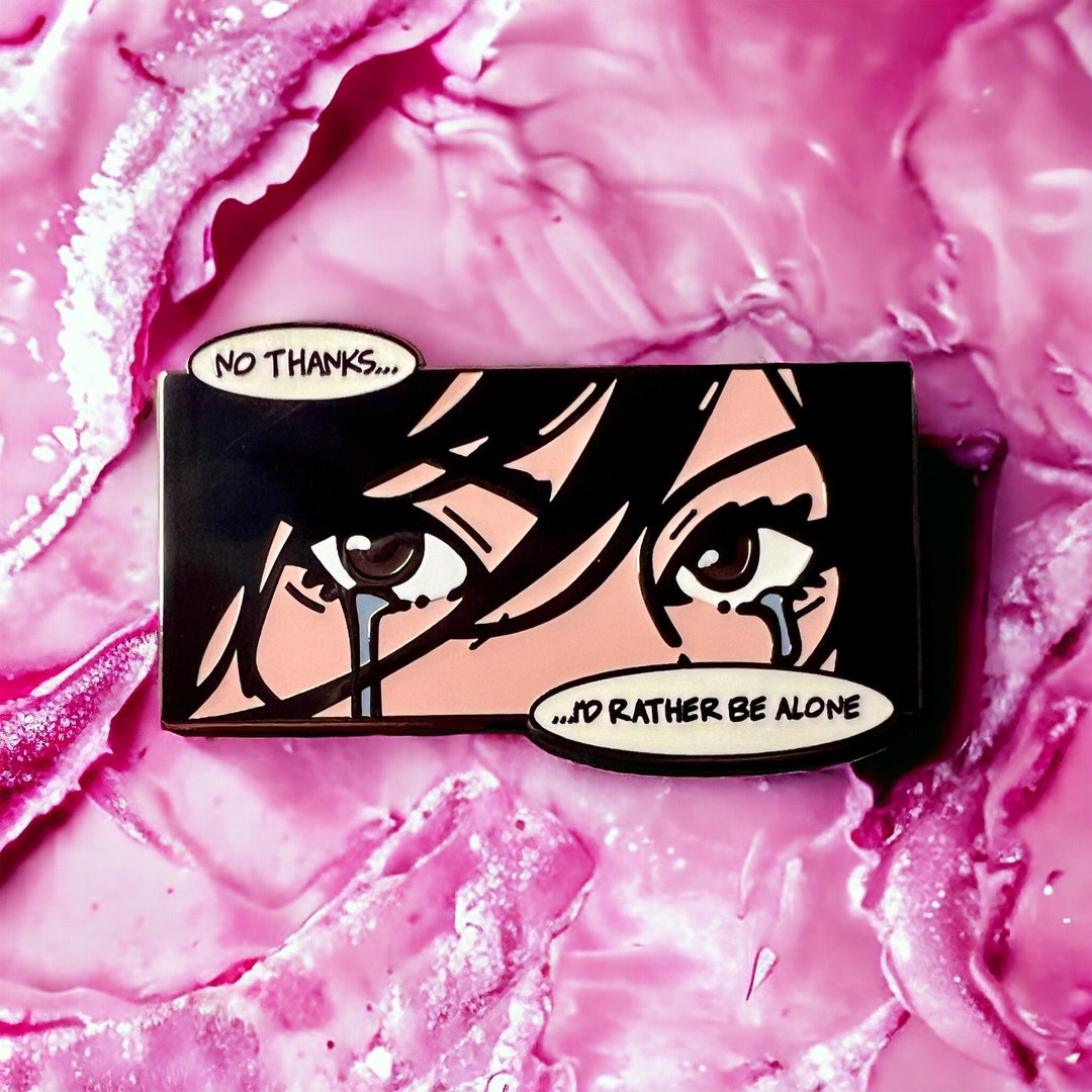 Girl Hard Enamel Pin: Sad Anime Comic Pin - Etsy