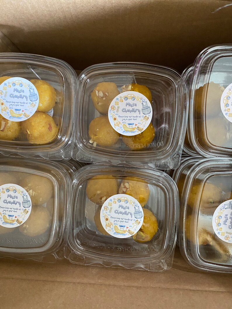 Set of 24 Personalized Baby Boy Baby Shower Islamic Muslim Baby Birth ...