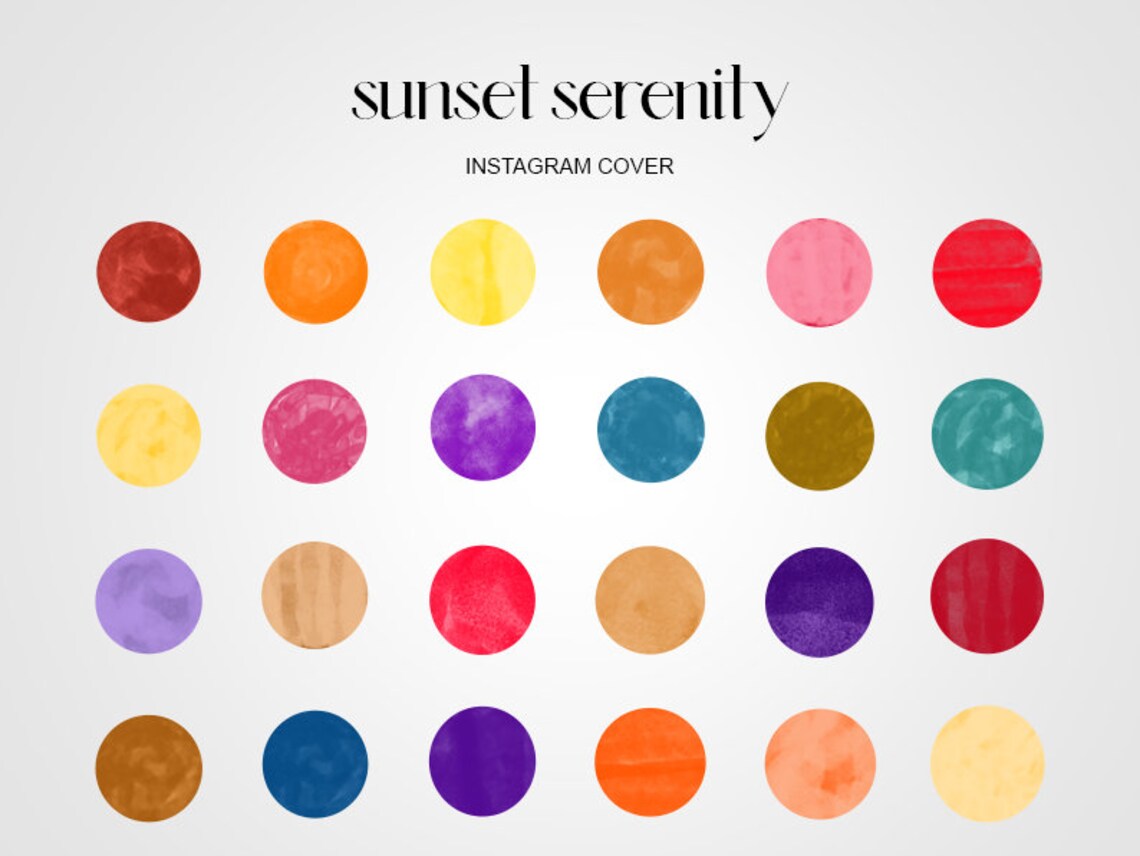 Instagram Highlight Covers | INSTANT DOWNLOAD | Sunset Serenity ...